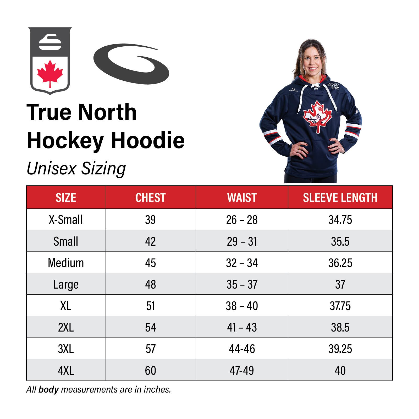 True North Maple Leaf Hockey Hoodie | Goldline Curling Gear and Apparel